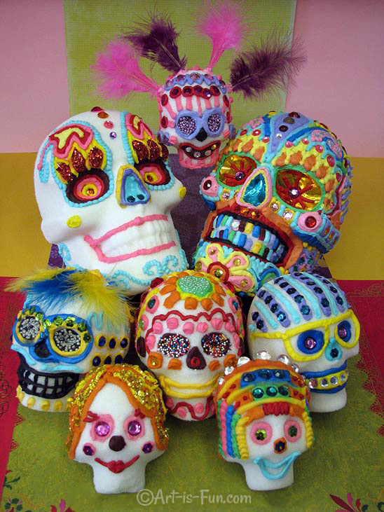 Day of the dead sugar skulls ArtStart